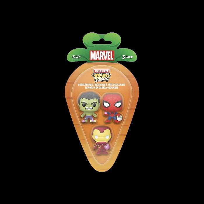 Funko Pop! Pocket: Marvel - Hulk, Spider-Man, Iron Man Easter 3-Pack ...