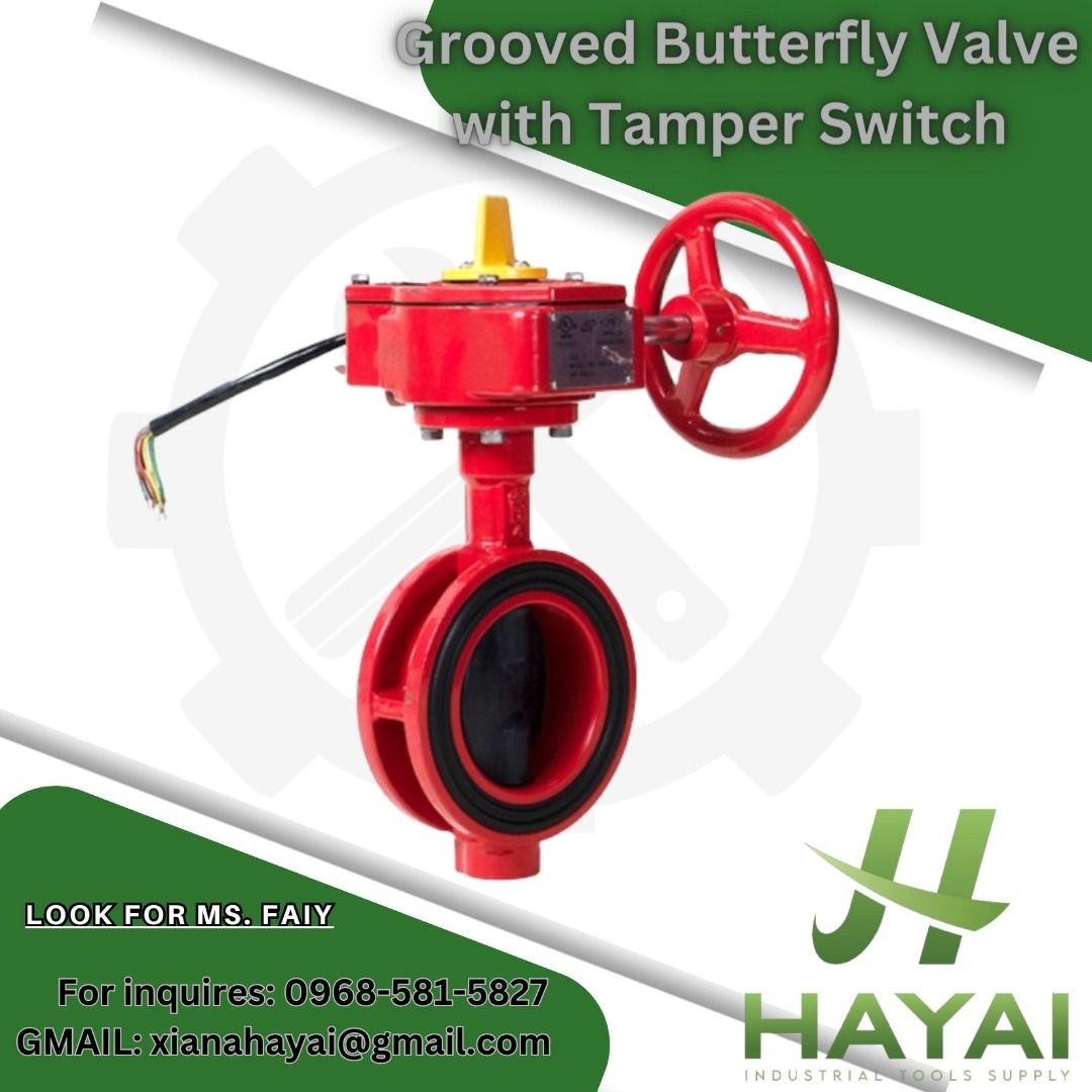 Grooved Butterfly Valve with Tamper Switch, Commercial & Industrial ...