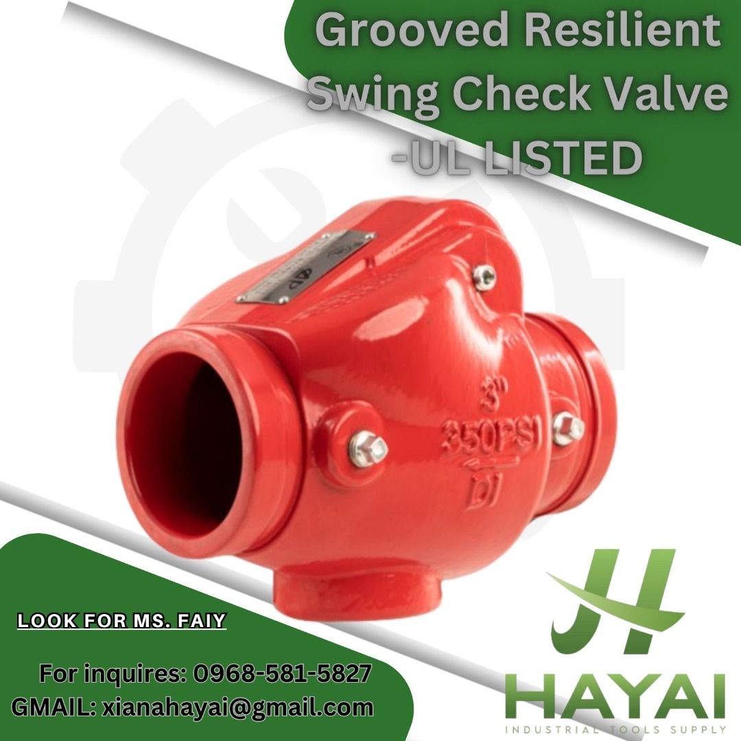 Grooved Resilient Swing Check Valve -UL LISTED , Commercial ...