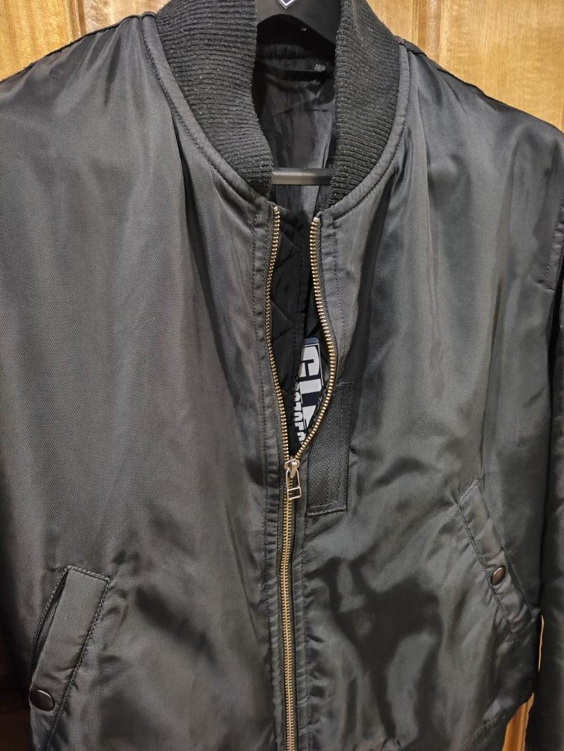 GU by Uniqlo MA-1 Blouson Bomber Jacket MEN'S (Black), Men's Fashion, Coats, Jackets and ...