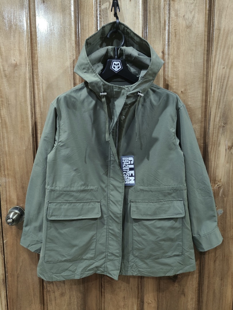 GU by Uniqlo Utility Parka Jacket WOMEN'S (Olive Green), Women's ...