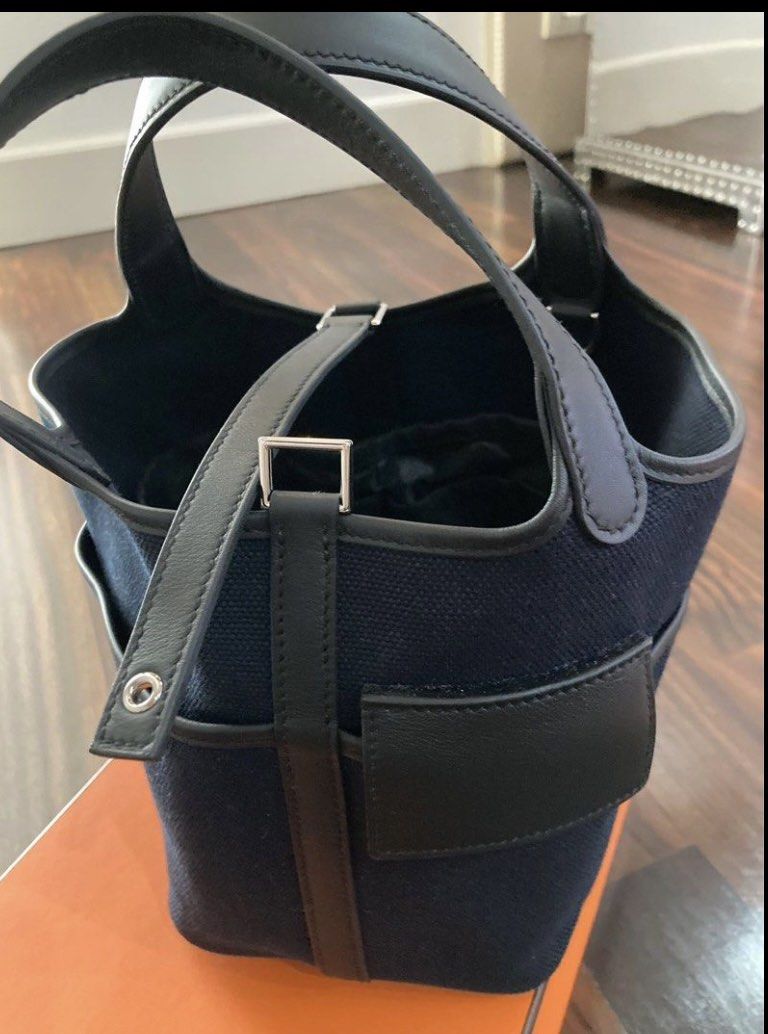 Hermes picotin cargo Navy blue, Luxury, Bags & Wallets on Carousell