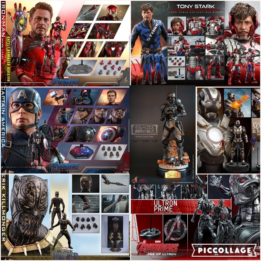 HotToys 復仇者聯盟4：終局之戰 MMS599 鋼鐵人2 東尼·史塔克 馬克5 ironman Mark V/Avengers: Endgame MMS536 Captain ...