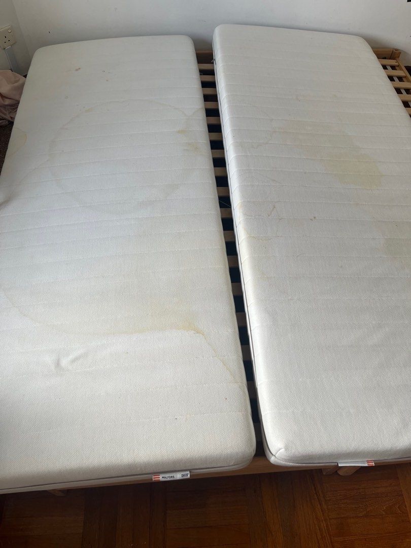 IKEA bed and mattress stackable, Furniture & Home Living, Furniture ...