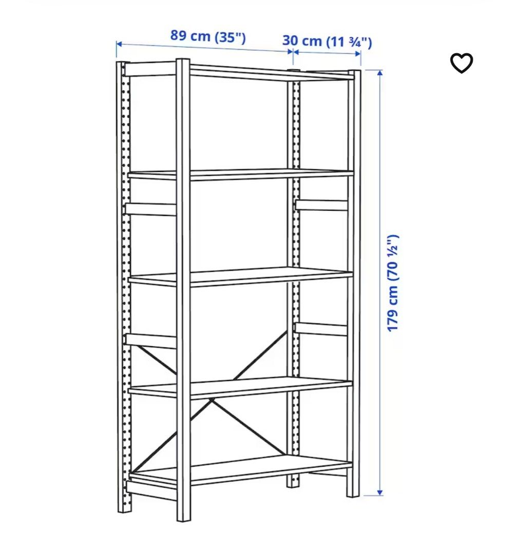 IKEA Ivar rack 6 shelves, Furniture & Home Living, Furniture, Shelves ...