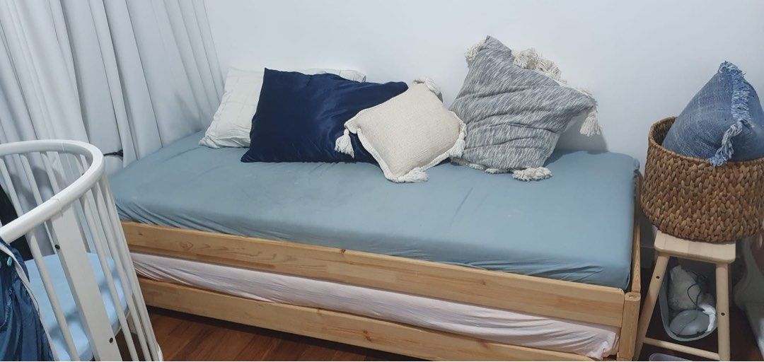 IKEA Utacker stackable single bed, Furniture & Home Living, Furniture ...