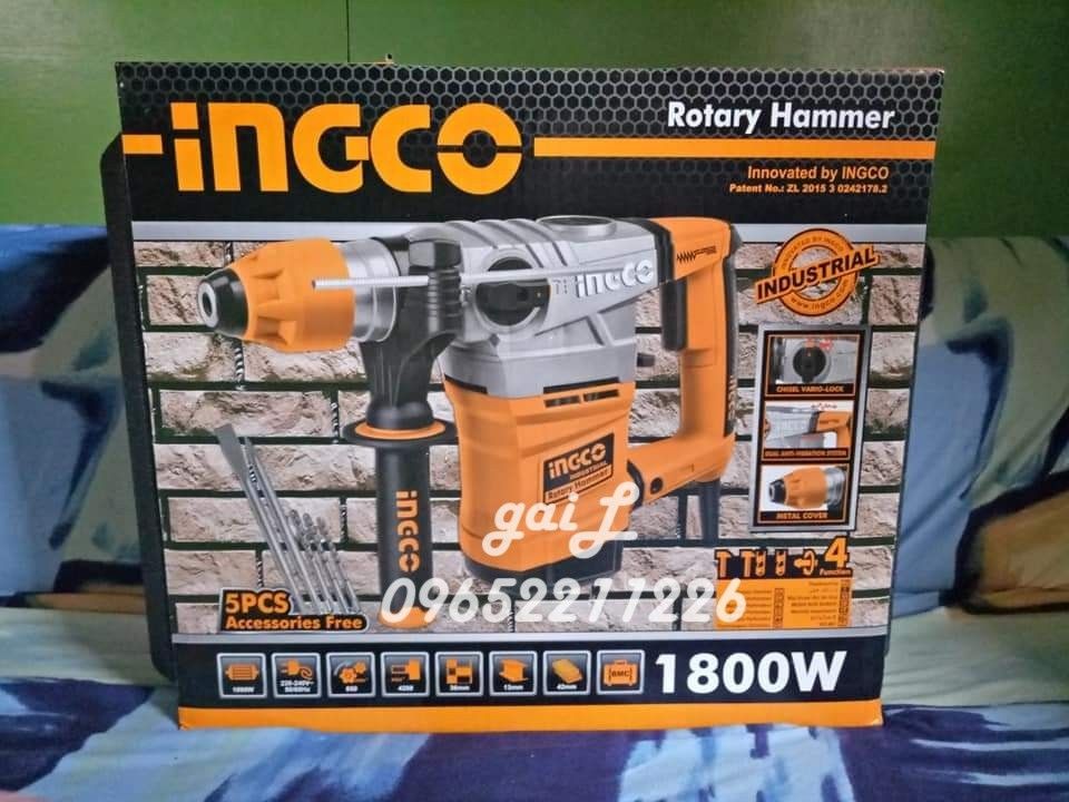 INGCO 1800W Industrial Rotary Hammer SDS Plus Chuck - RH18008 ...