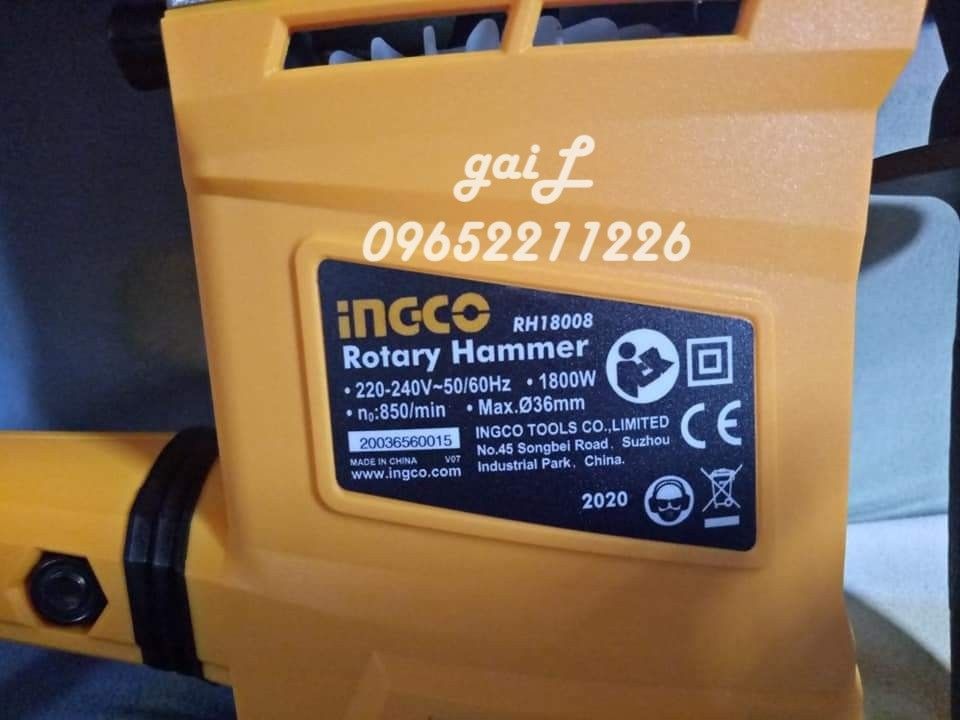 INGCO 1800W Industrial Rotary Hammer SDS Plus Chuck - RH18008 ...