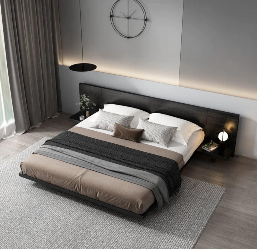 IZZI Modern Rustic Bedframe, Furniture & Home Living, Furniture, Bed ...
