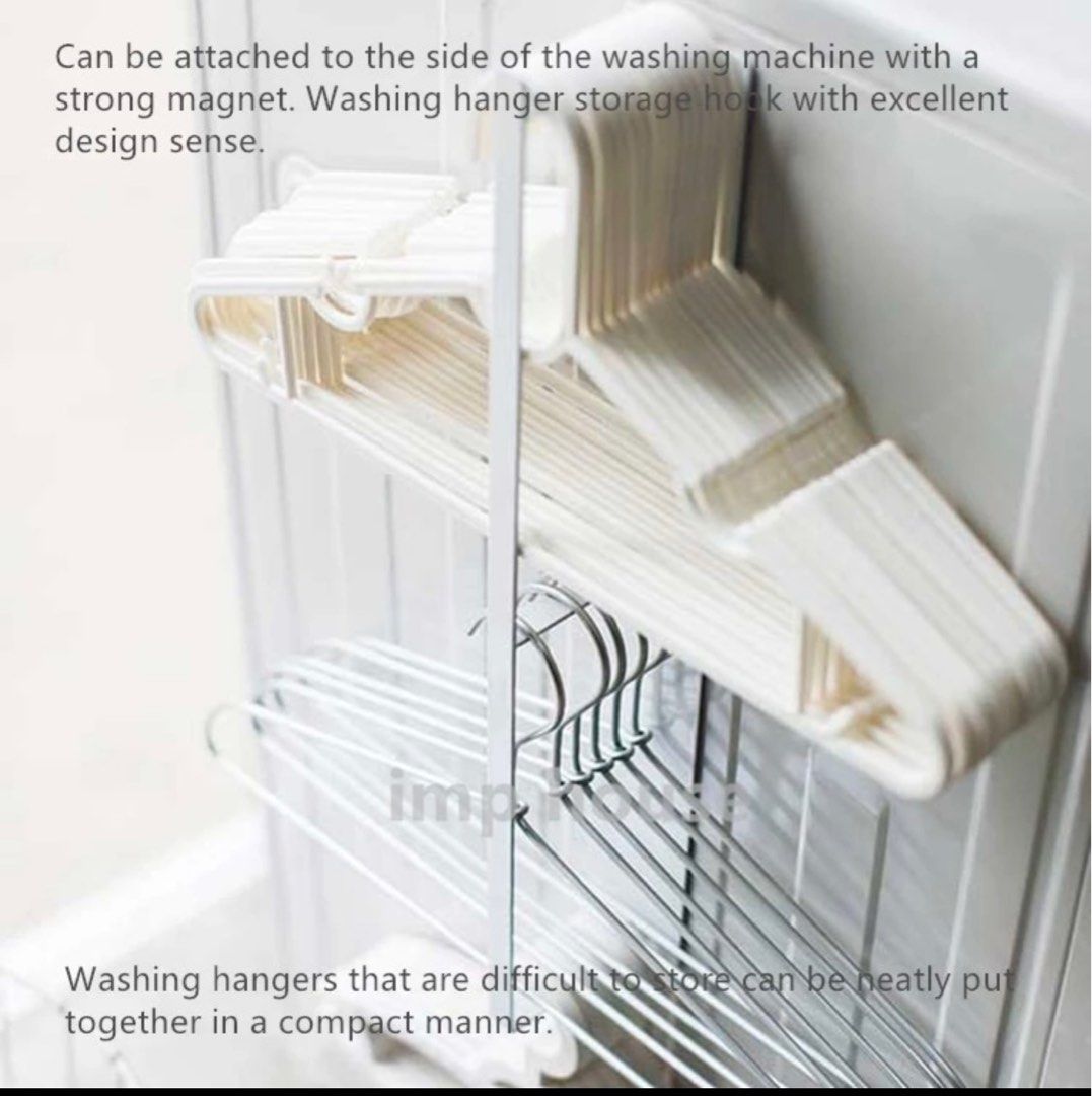 Japan Design Two Way Magnetic Washing Machine Side Rack for Hangers ...