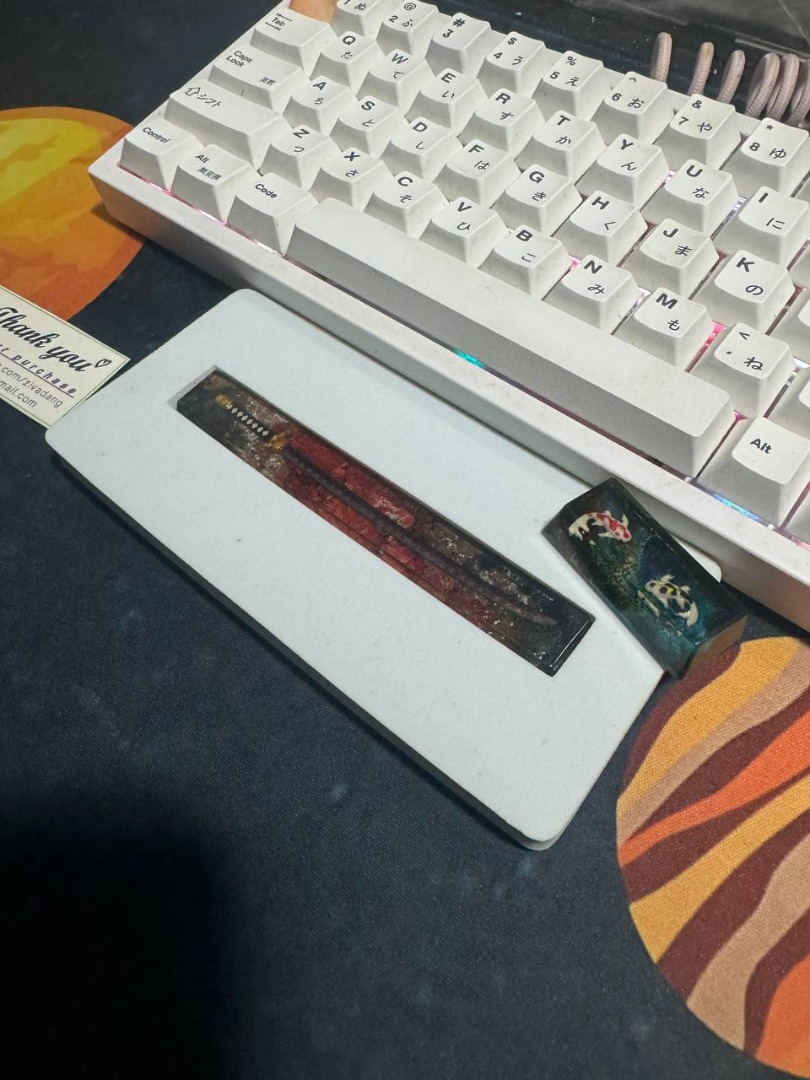 Katana Spacebar Keycap 6.25u | Koi Pond Shift Keycap 2.25u Custom ...