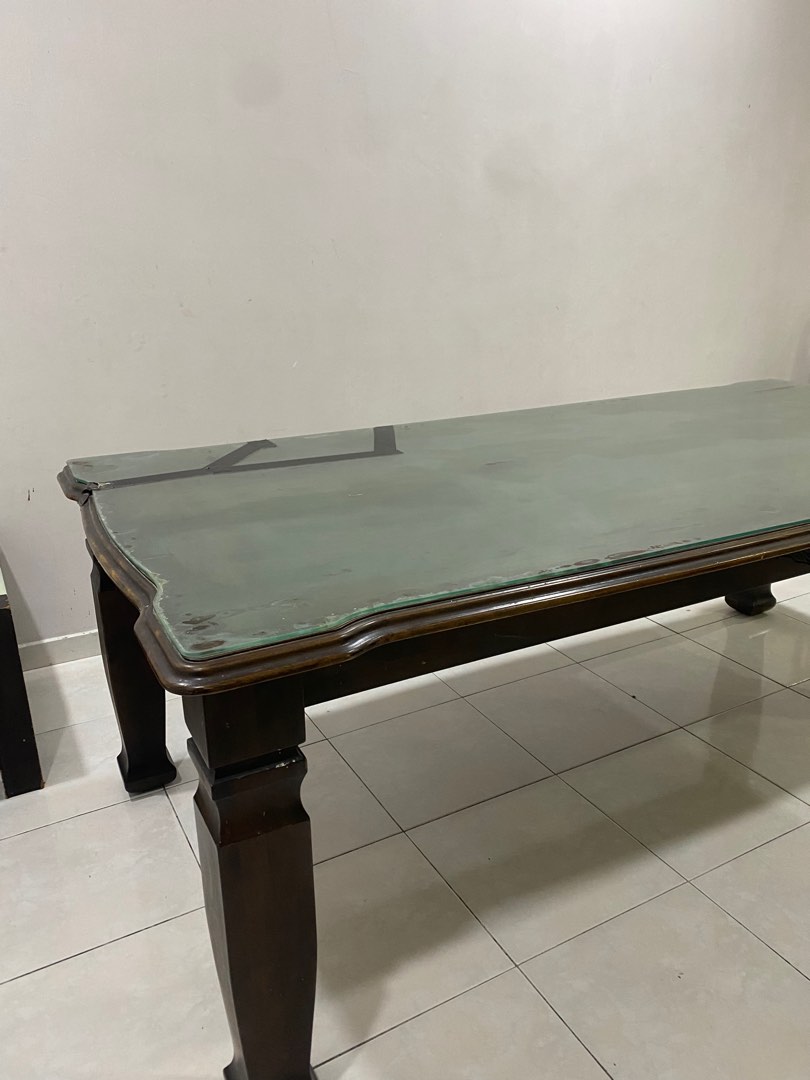 MEJA MAKAN KAYU CENGAL, Furniture & Home Living, Furniture, Tables ...