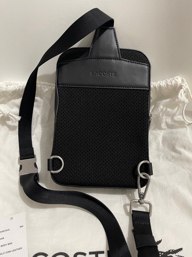 LACOSTE MEN'S CHANTACO PIQUÉ LEATHER BAG, Men's Fashion, Bags, Sling ...