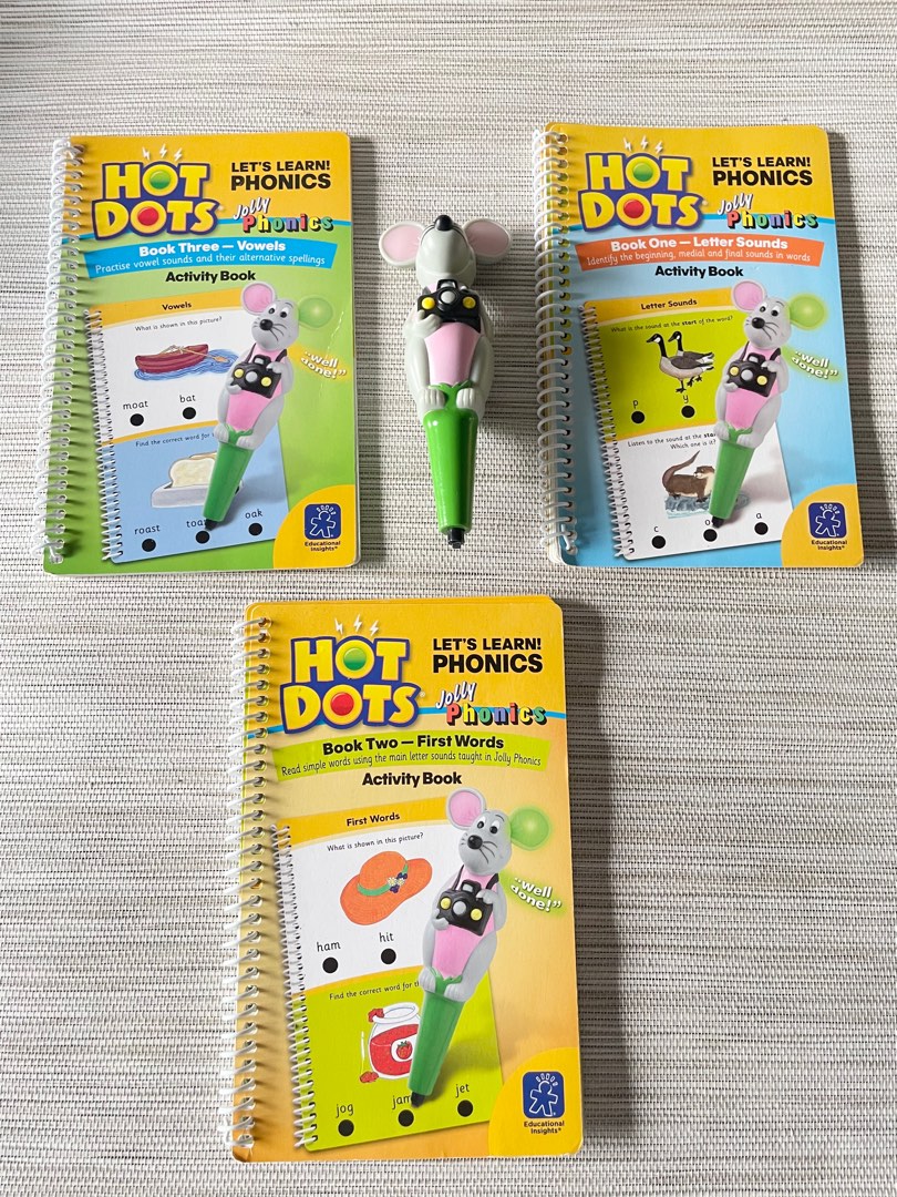 Learning Resources Hot Dots Jolly Phonics Learn To Read Books Set with ...