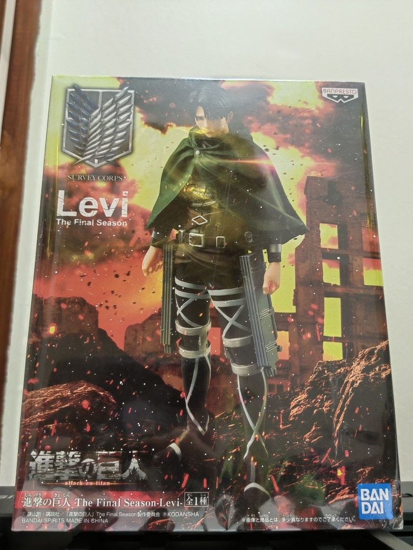 Levi Action Figure, Banpresto - Attack On Titan The Final Season - Levi ...