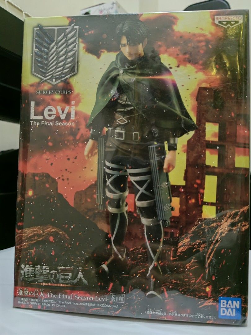 Levi Action Figure, Banpresto - Attack On Titan The Final Season - Levi ...