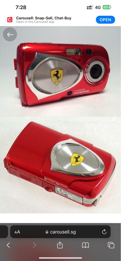 Limited Edition OLYMPUS FERRARI DIGITAL CAMERA 2003, Photography ...