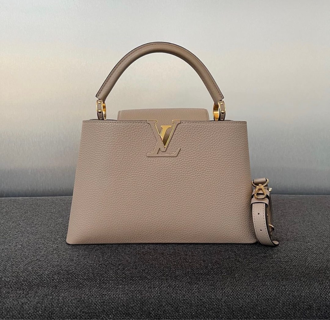 Louis Vuitton Capucines PM Like new Taurillon leather Galet / Ghw ...