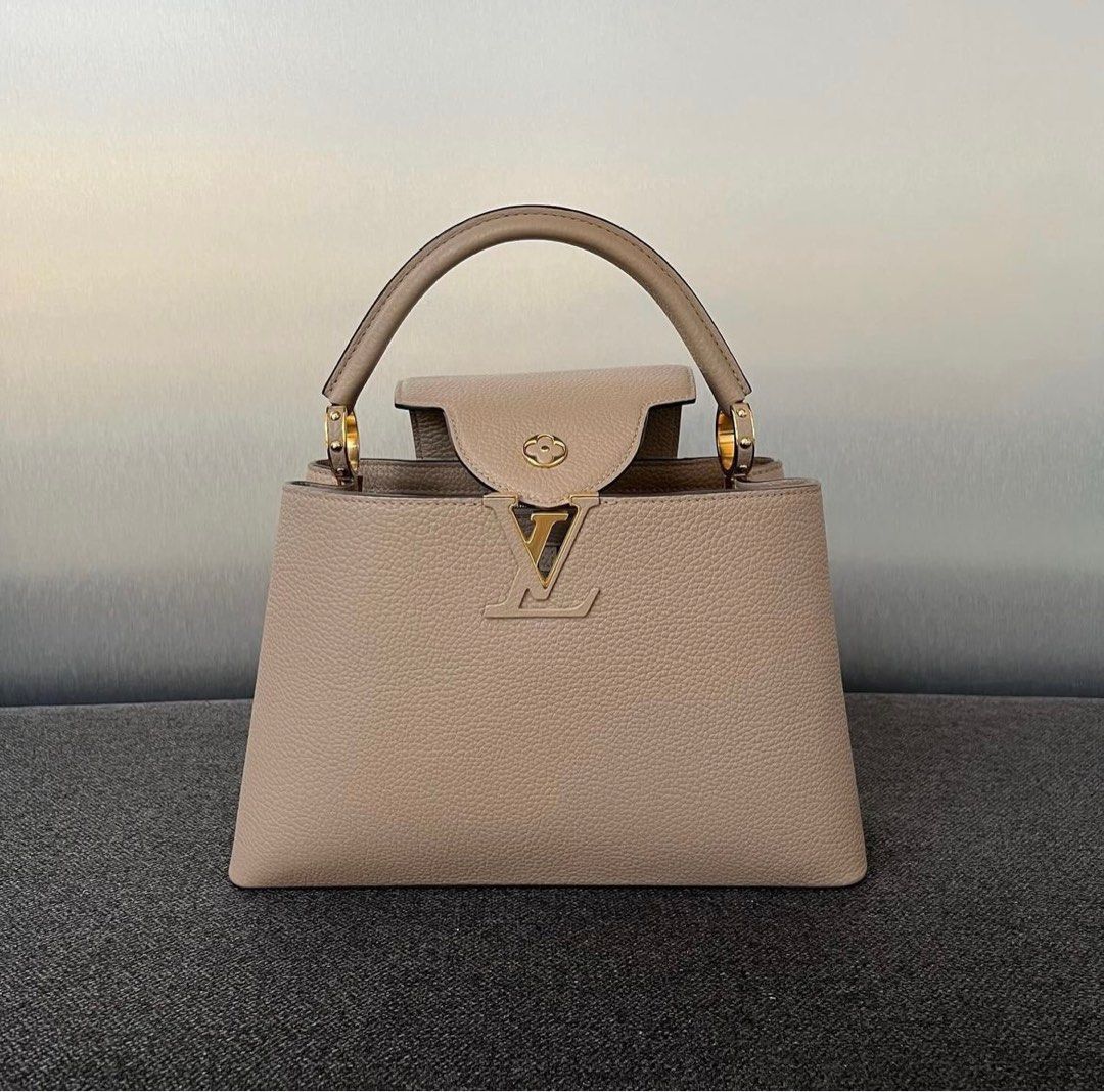 Louis Vuitton Capucines PM Like new Taurillon leather Galet / Ghw ...