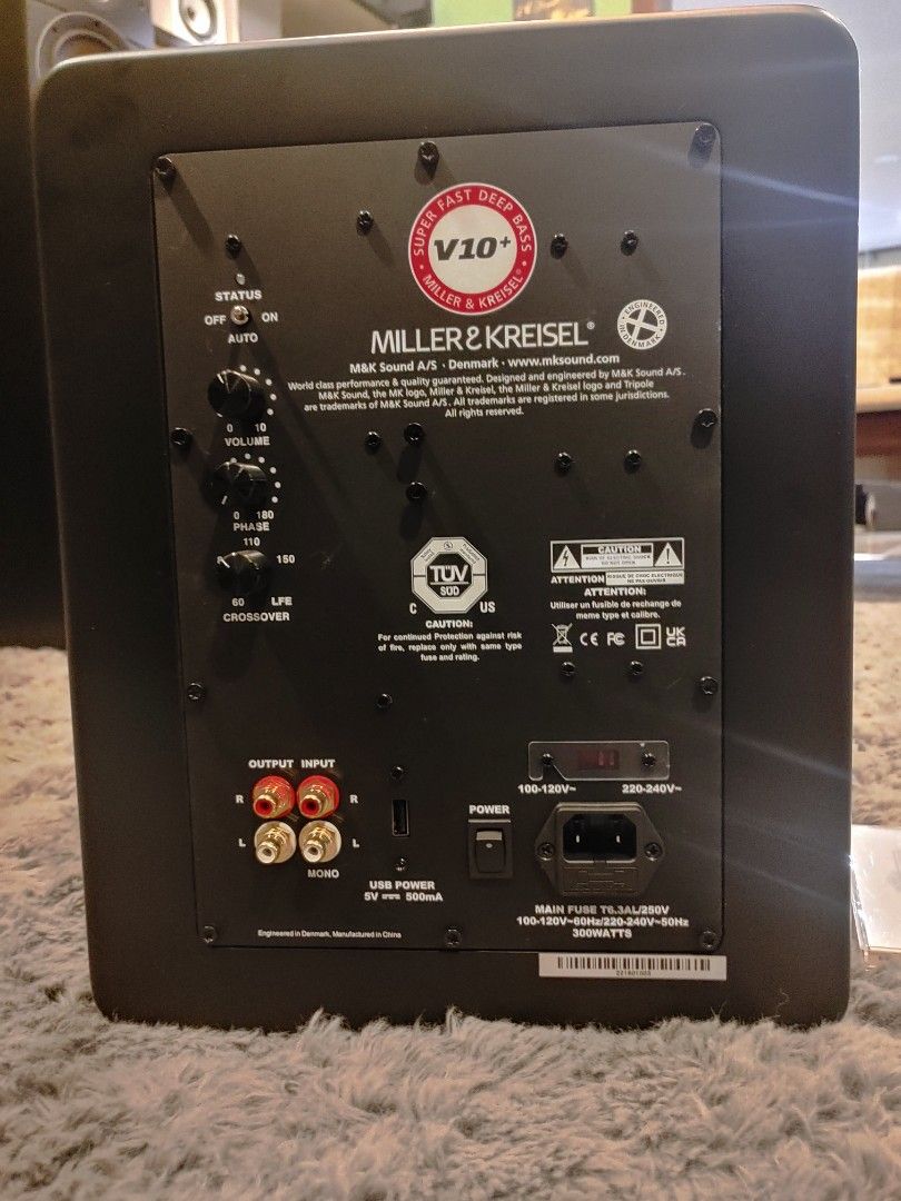 Low Distortion & High Dynamic M&K Compact V10+ Sealed Subwoofer, Audio ...