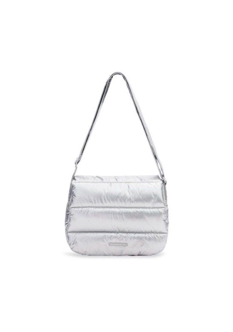 Metallic Poofy Bag btv, Women's Fashion, Bags & Wallets, Cross-body ...