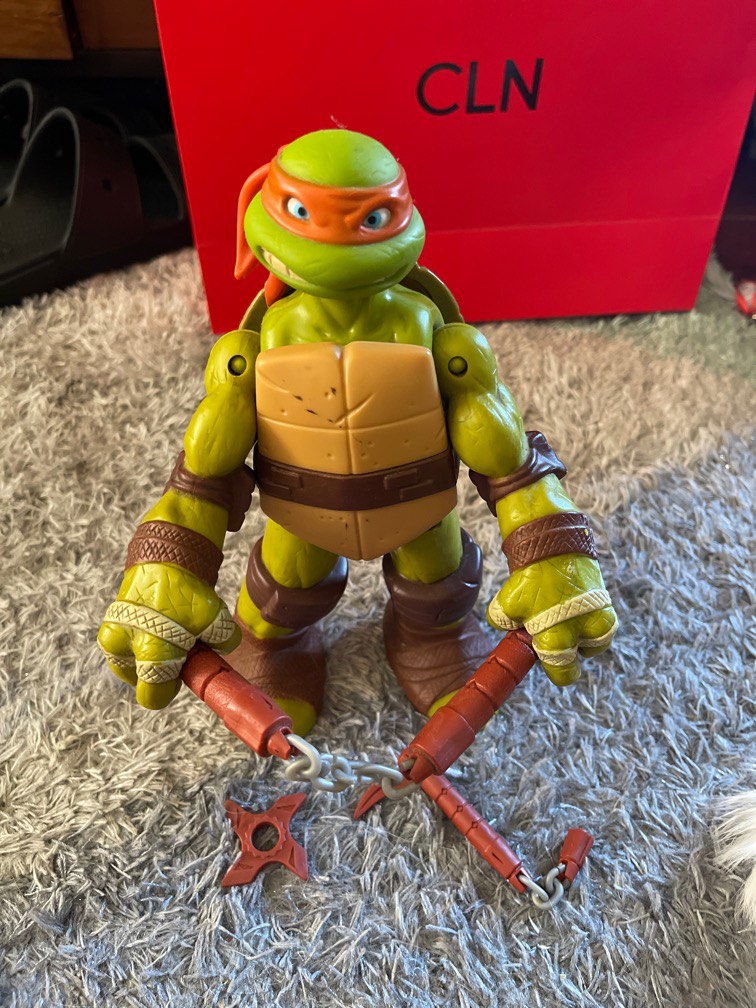 Michelangelo Playmates Teenage Mutant Ninja Turtles 10" Battle Shell ...