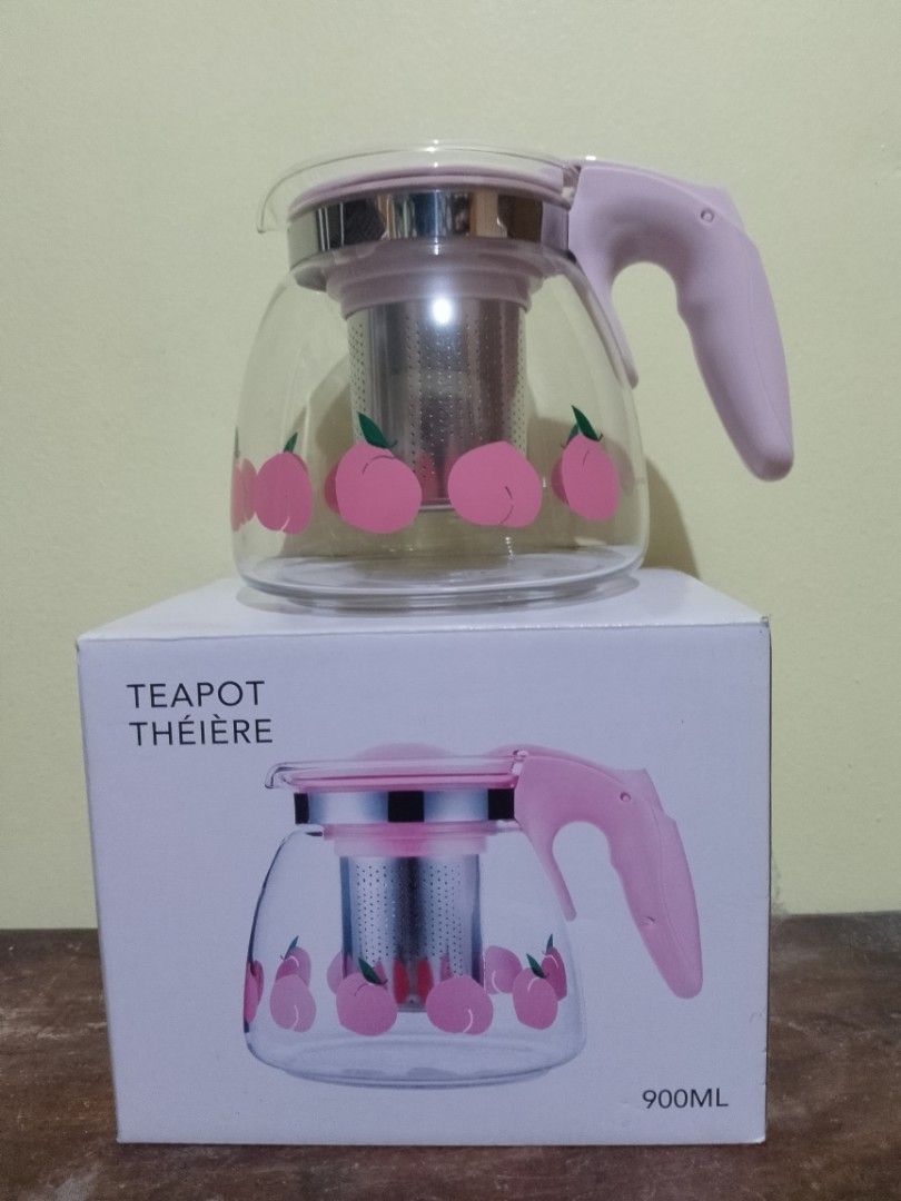 Miniso Glass Teapot- 900ml, Furniture & Home Living, Kitchenware ...