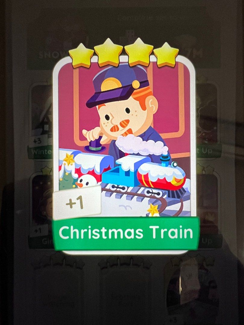 Monopoly Go Sticker Christmas Train, Video Gaming, Gaming Accessories ...