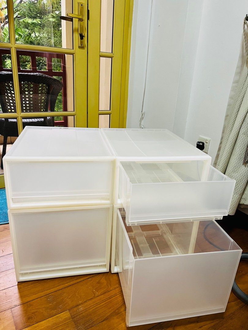 Muji Drawers Smallx2, Largex2, Furniture & Home Living, Furniture ...