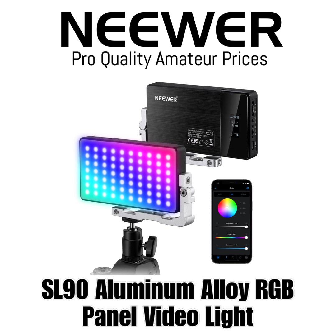 NEEWER SL90 Aluminum Alloy RGB Panel Video Light, Photography ...