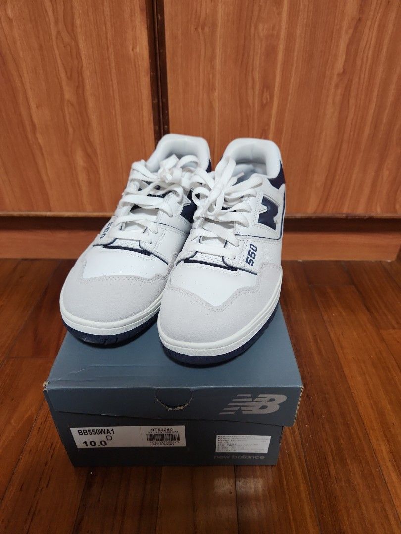 New balance 550 Navy, Men's Fashion, Footwear, Sneakers on Carousell