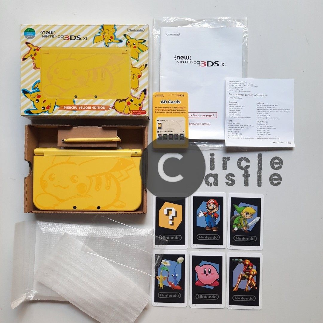 New Nintendo 3DS XL Pikachu Yellow Edition, Video Gaming, Video Game ...
