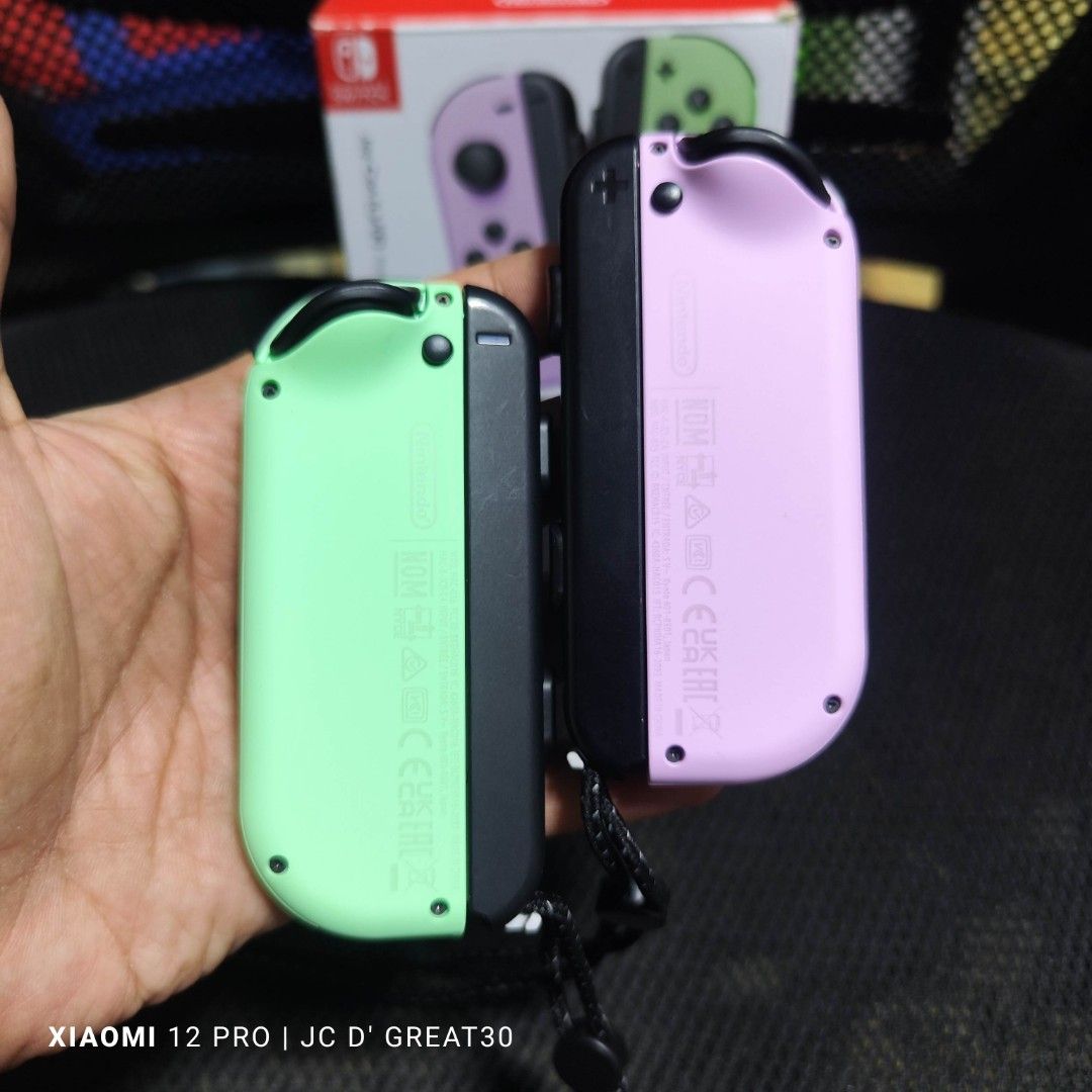 Nintendo Switch Joycon Pastel Purple & Pastel Green Original, Video ...