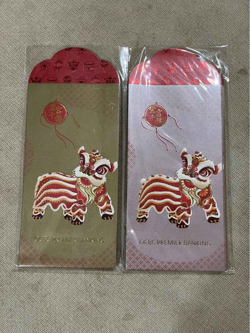 OCBC Premier Banking Red Packets (All 2 packs), Hobbies & Toys ...