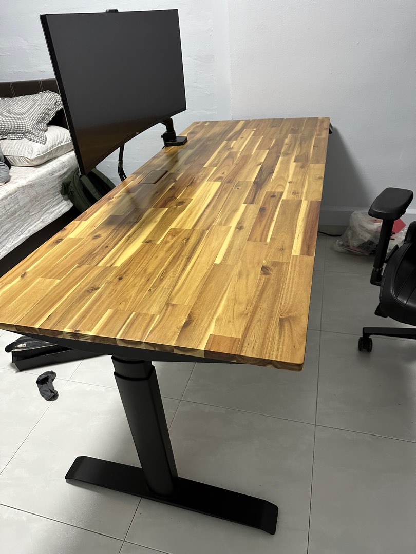 Omnidesk Wildwood Acacia Table Top XL, Furniture & Home Living ...