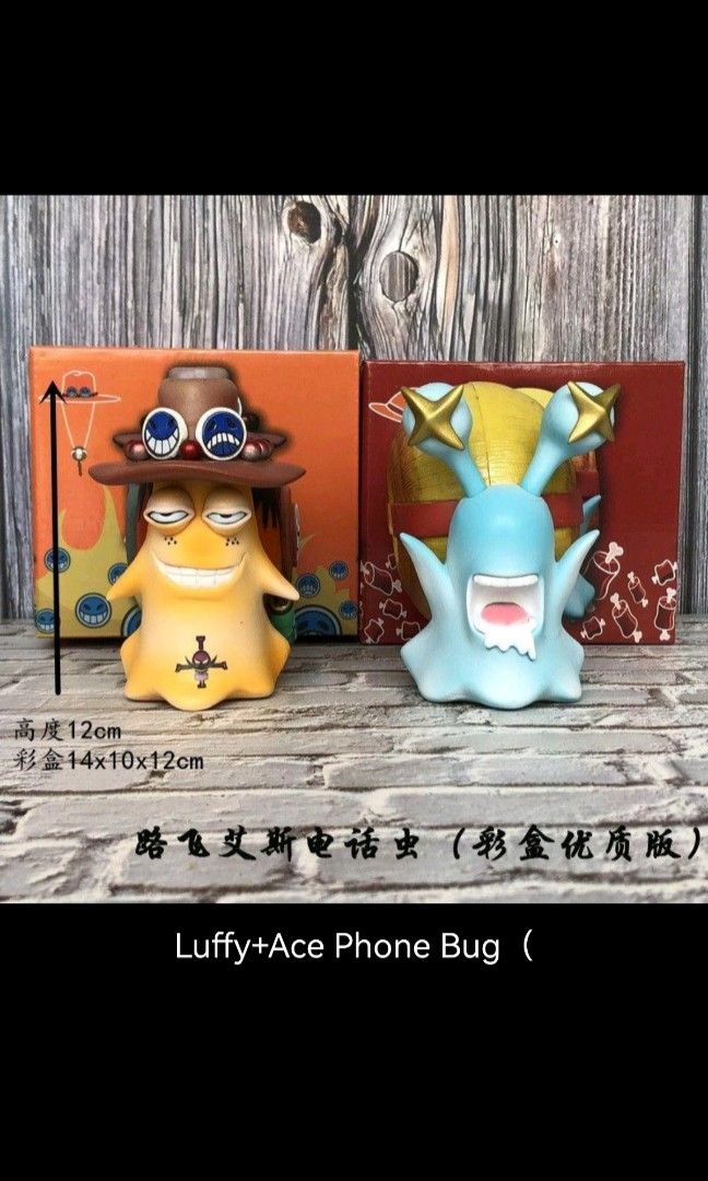 One piece Ace + luffy bug phone, Hobbies & Toys, Toys & Games on Carousell