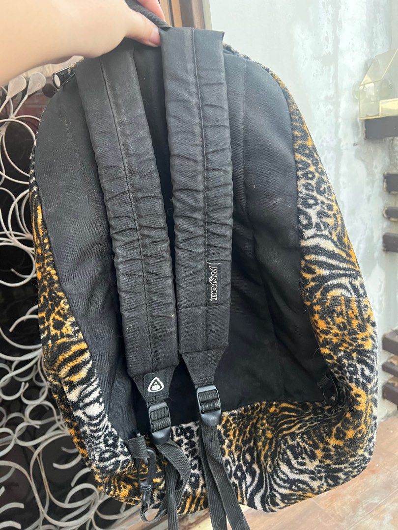 Original Jansport Reversible Backpack - Cheetah Print to Red Backpack ...
