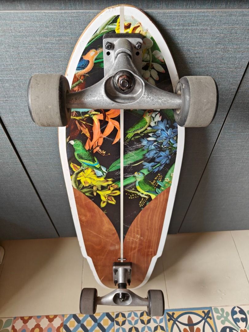 Oxelo Carver Longboard Oxelo Carve 540 (Brown Floral) Surfskate ...