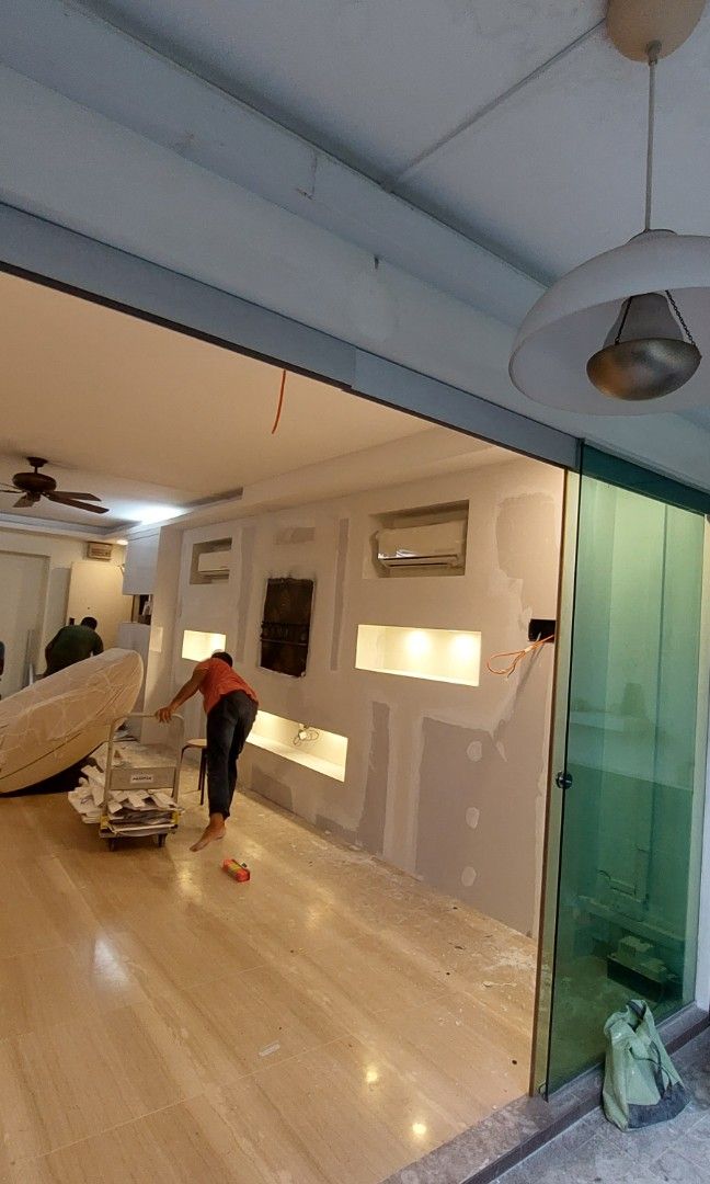 Partition wall / ceiling installation., Home Services, Renovations ...
