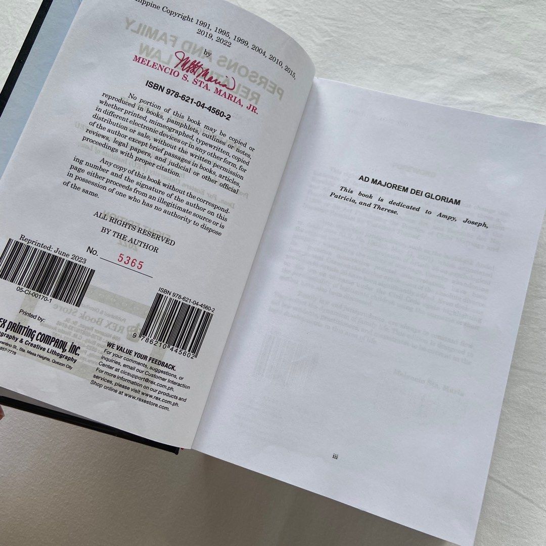 Persons and Family Relations Law by Sta. Maria (latest version ...