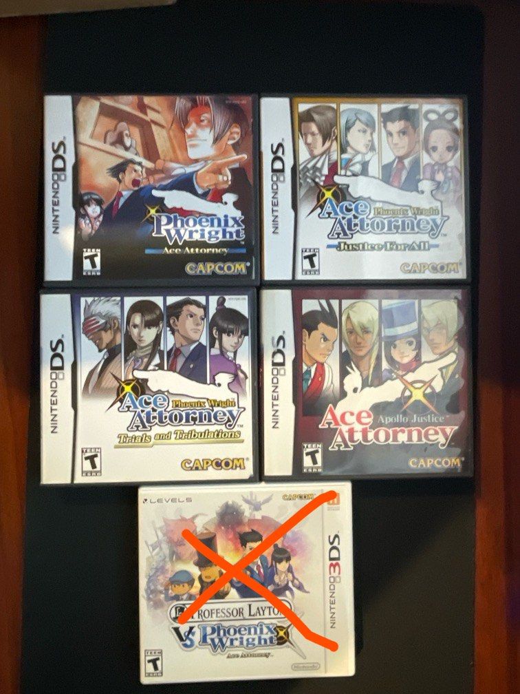 Phoenix Wright Ace Attorney DS and 3DS Games, Video Gaming, Video Games ...