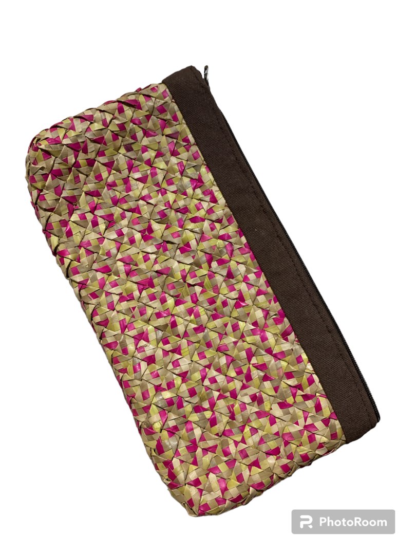 Pink Banig Clutch, Women's Fashion, Bags & Wallets, Purses & Pouches on ...