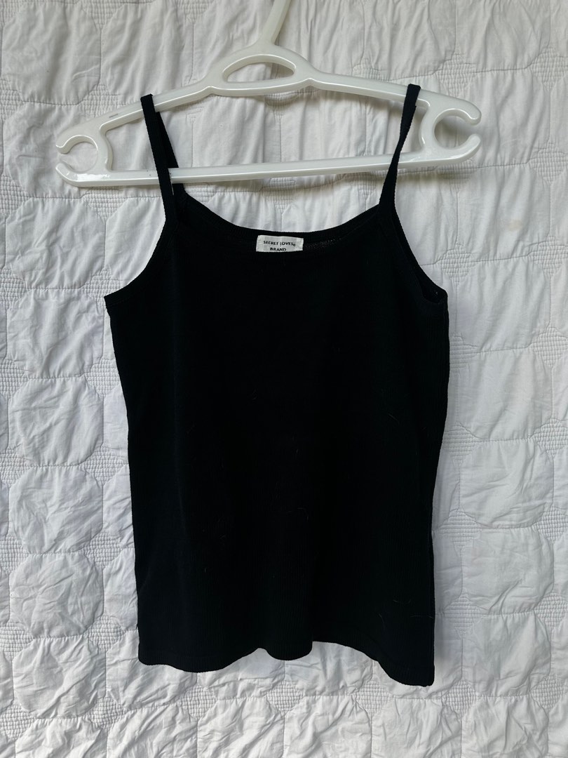 Pre loved Black Sando, Women's Fashion, Tops, Sleeveless on Carousell