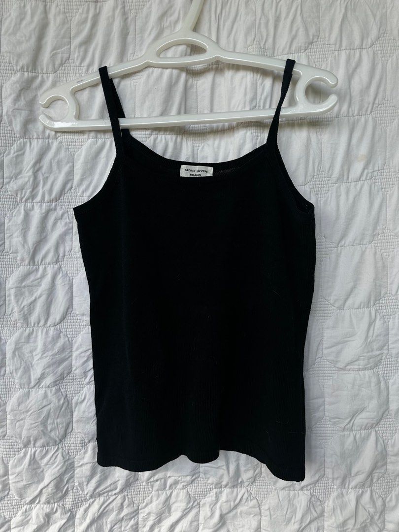 Pre loved Black Sando, Women's Fashion, Tops, Sleeveless on Carousell