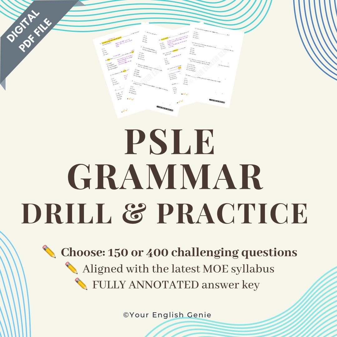 PSLE Grammar Practice Questions + A Fully Annotated Answer Key (Primary ...