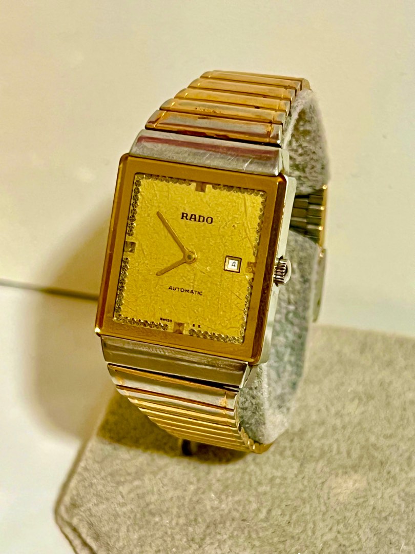 RADO Vintage Gold (gp) Tank Preloved unisex watch, Luxury, Watches on ...
