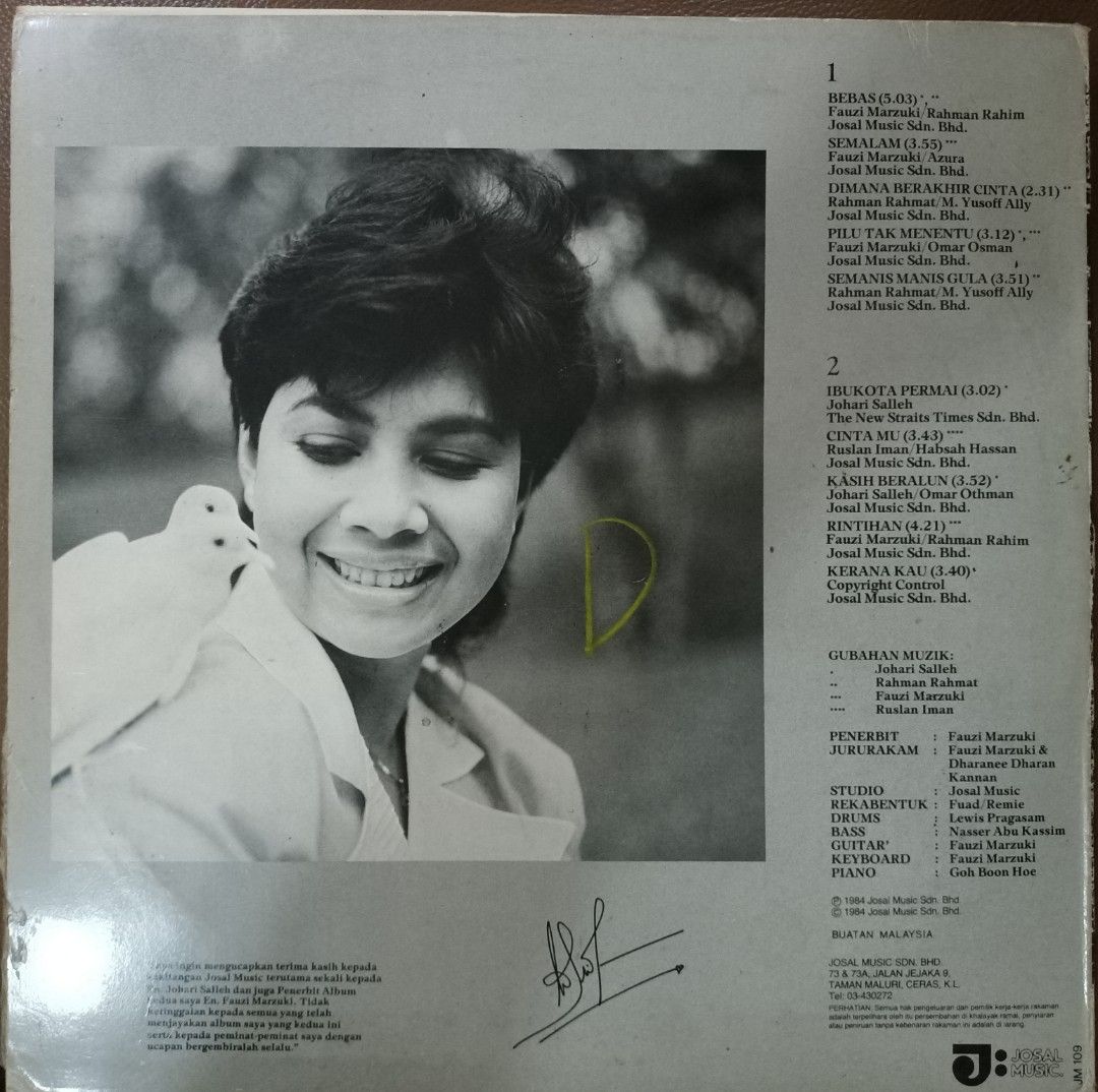 Rahimah rahim...bebas, Hobbies & Toys, Music & Media, Vinyls on Carousell