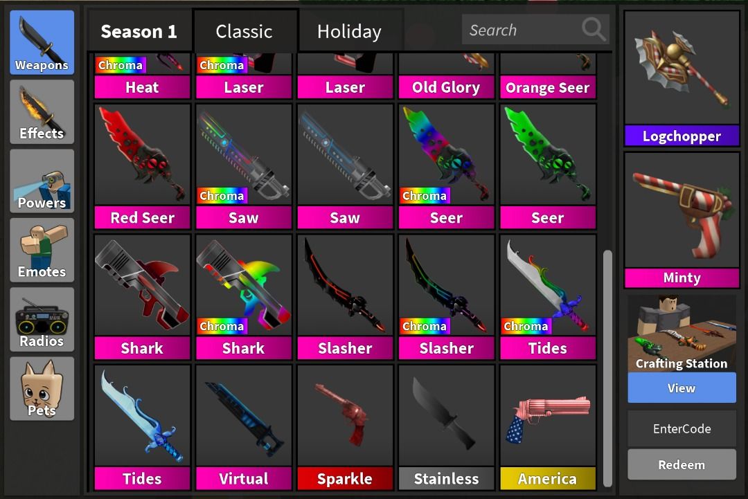 Roblox MM2 (check description), 電子遊戲, 遊戲機配件, 遊戲禮物卡及帳戶 - Carousell