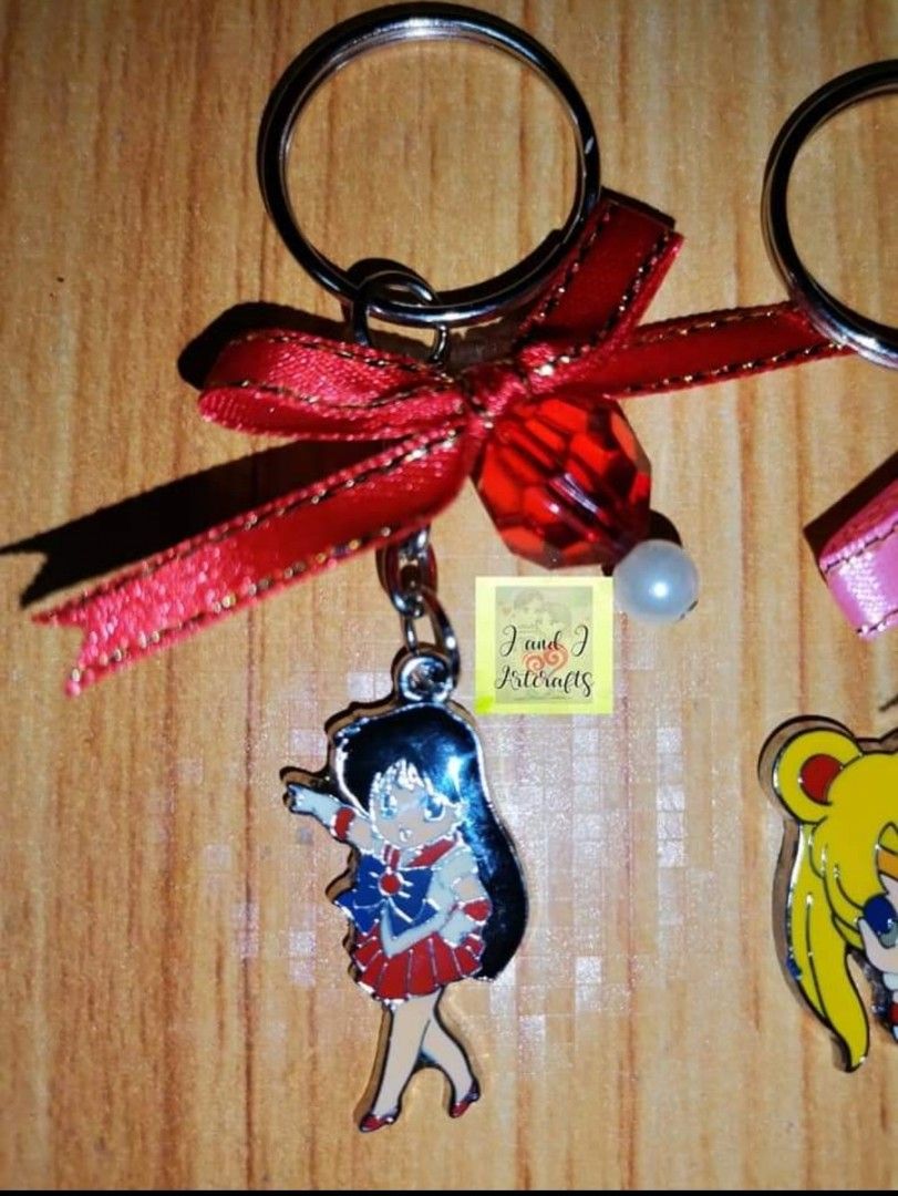 Sailor Moon Sailor Mars Sailor Mercury keychain set, Hobbies & Toys ...