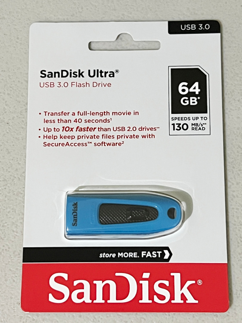 Sandisk 64GB Ultra USB 3.0 Blue, Computers & Tech, Parts & Accessories ...
